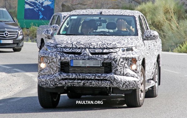 Mitsubishi Strada (Triton) 2019 facelift caught in Europe with new ...