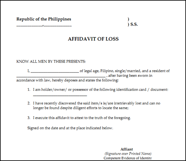 Lost Plate Number LTO Philippines Step by step Guide With Affidavit Of