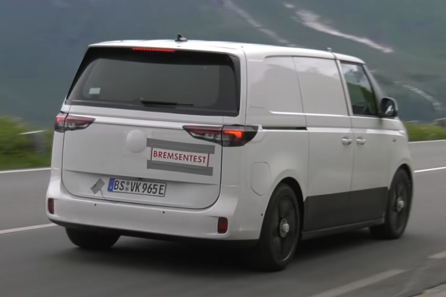 VW ID Buzz (electric Kombi) spotted testing with clever camouflage