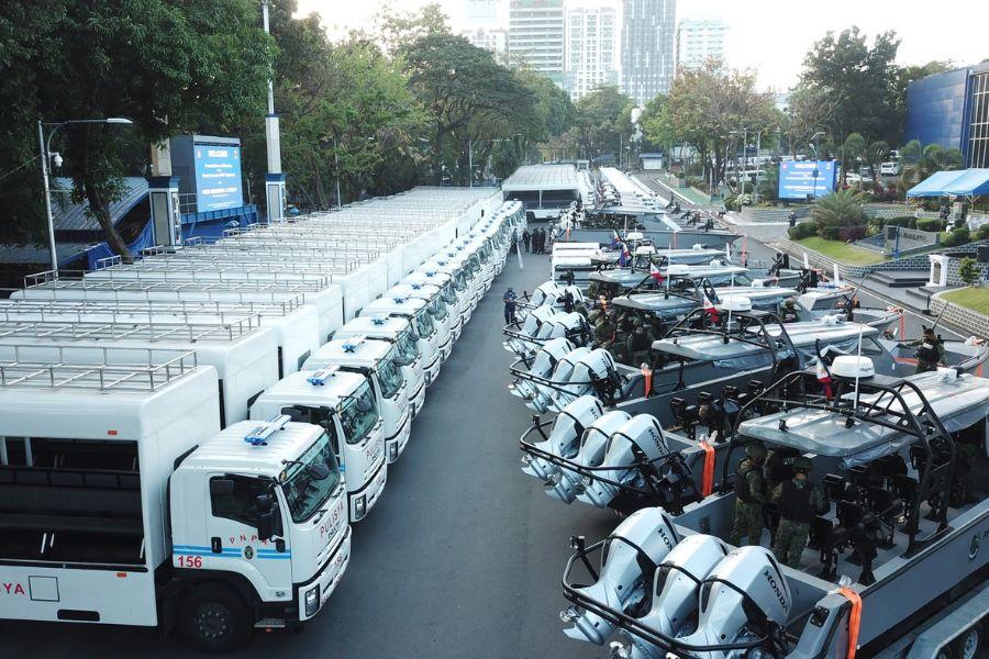 PNP fleet gets a boost with new six-wheeler trucks, patrol vehicles