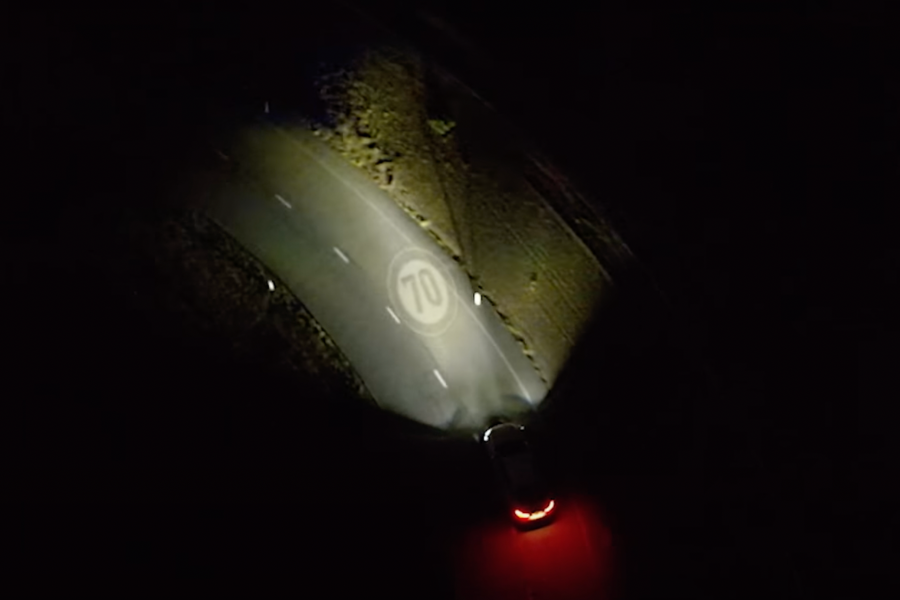 Ford’s new headlight tech can project directions, speed limits