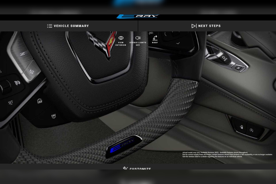 2024 Corvette E-Ray hybrid makes early appearance via configurator