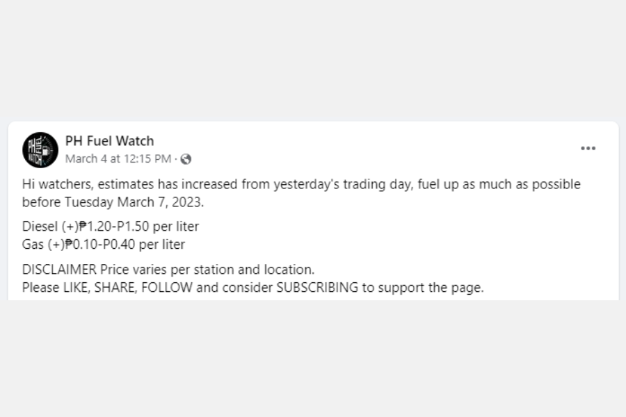Diesel, gasoline prices expected to rise week of March 7