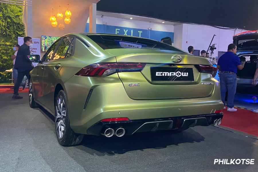 MIAS 2023: GAC Empow GE adds paddle shifters, matte green exterior