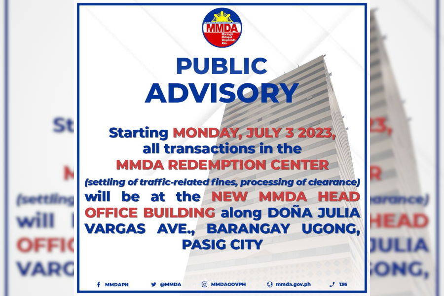 MMDA moves all transactions to Pasig head office for settling fines