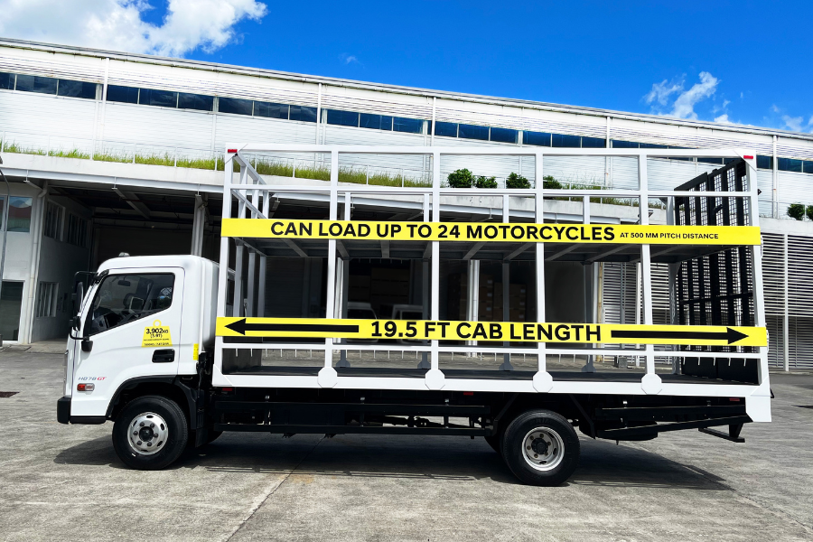 Hyundai HD78 GT available with motorcycle carrier configuration