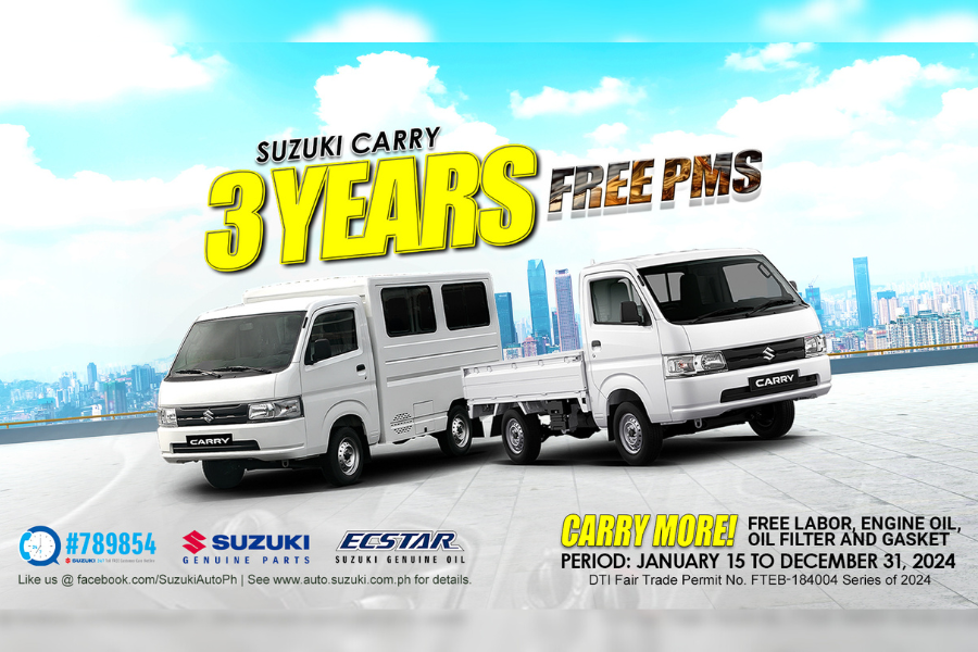 Suzuki Carry available with free 3-year PMS package this month