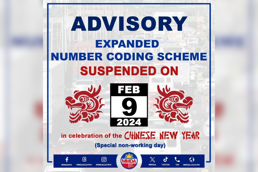 Number coding to be suspended on February 9, 2024