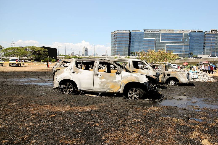 Wrecked cars in NAIA parking fire to be shouldered by one company