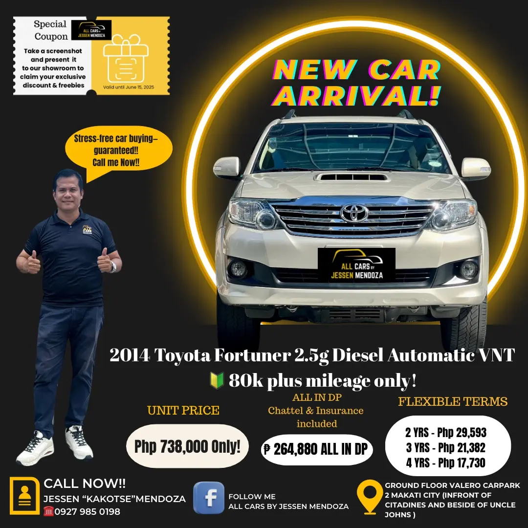 Buy Used Toyota Fortuner 2014 for sale only ₱738000 - ID873946