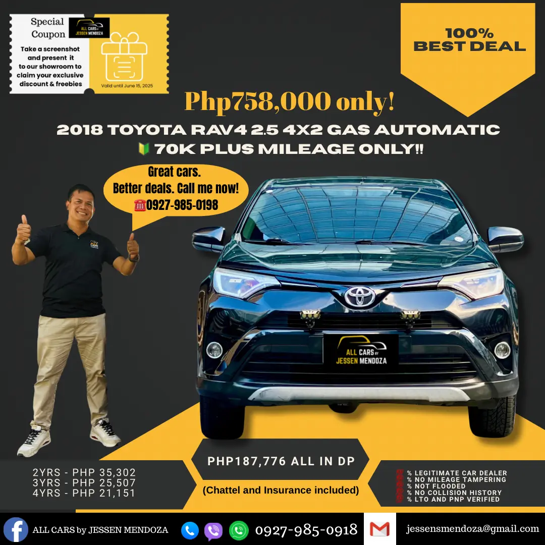 Buy Used Toyota RAV4 2018 for sale only ₱758000 - ID874003