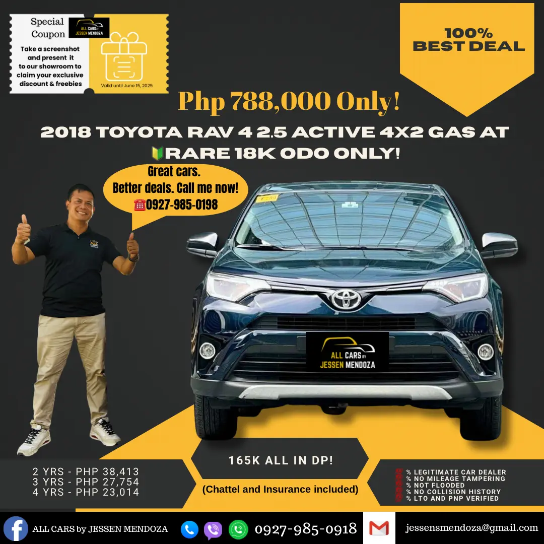 Buy Used Toyota RAV4 2018 for sale only ₱788000 - ID874655