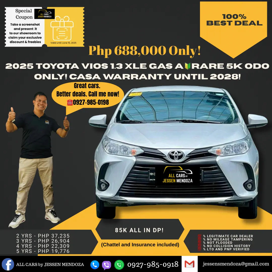 Buy Used Toyota Vios 2025 for sale only ₱688000 - ID874825