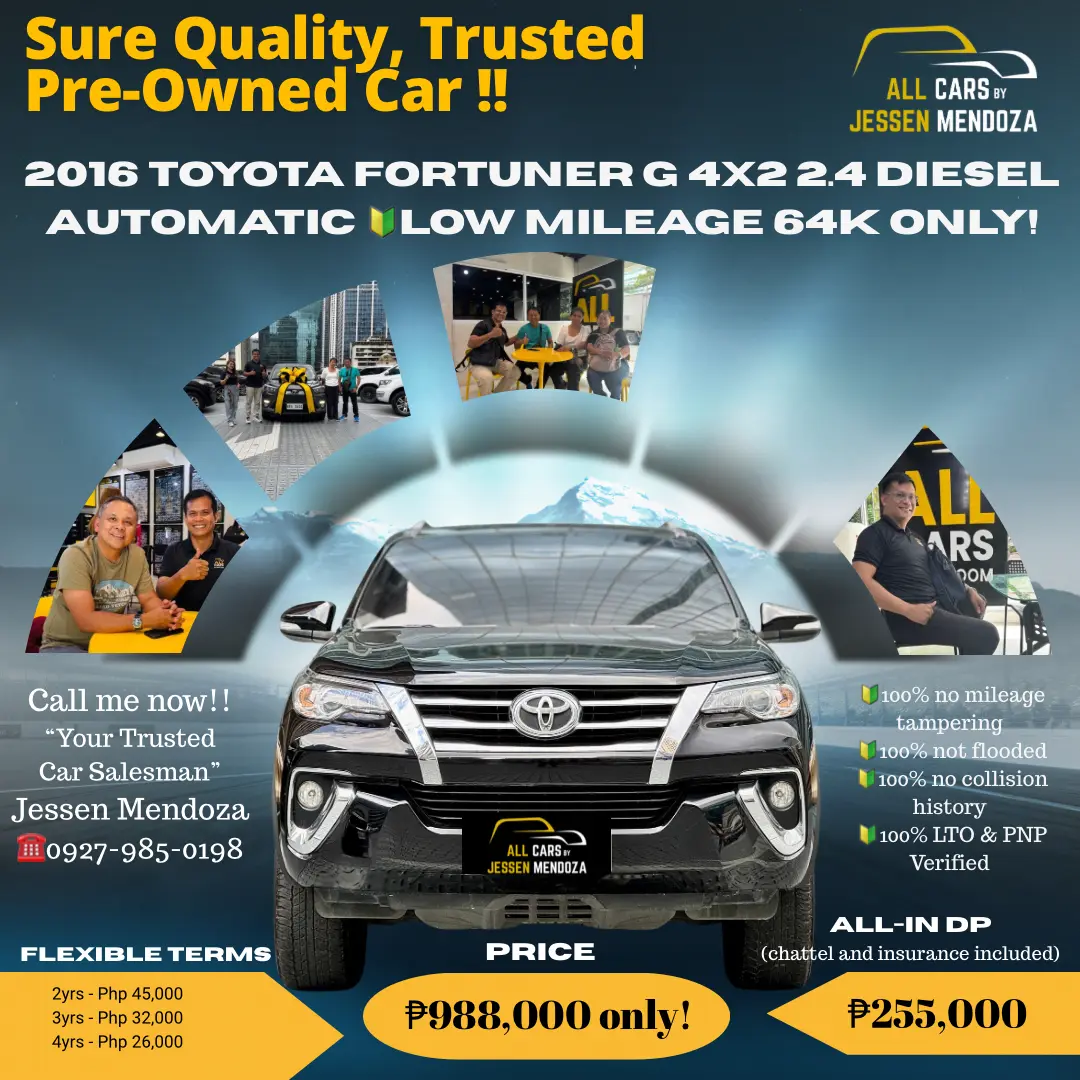 Buy Used Toyota Fortuner 2016 for sale only ₱988000 - ID876973
