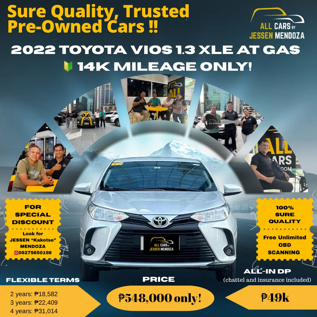 Buy Used Toyota Vios 2022 for sale only ₱548000 - ID878285