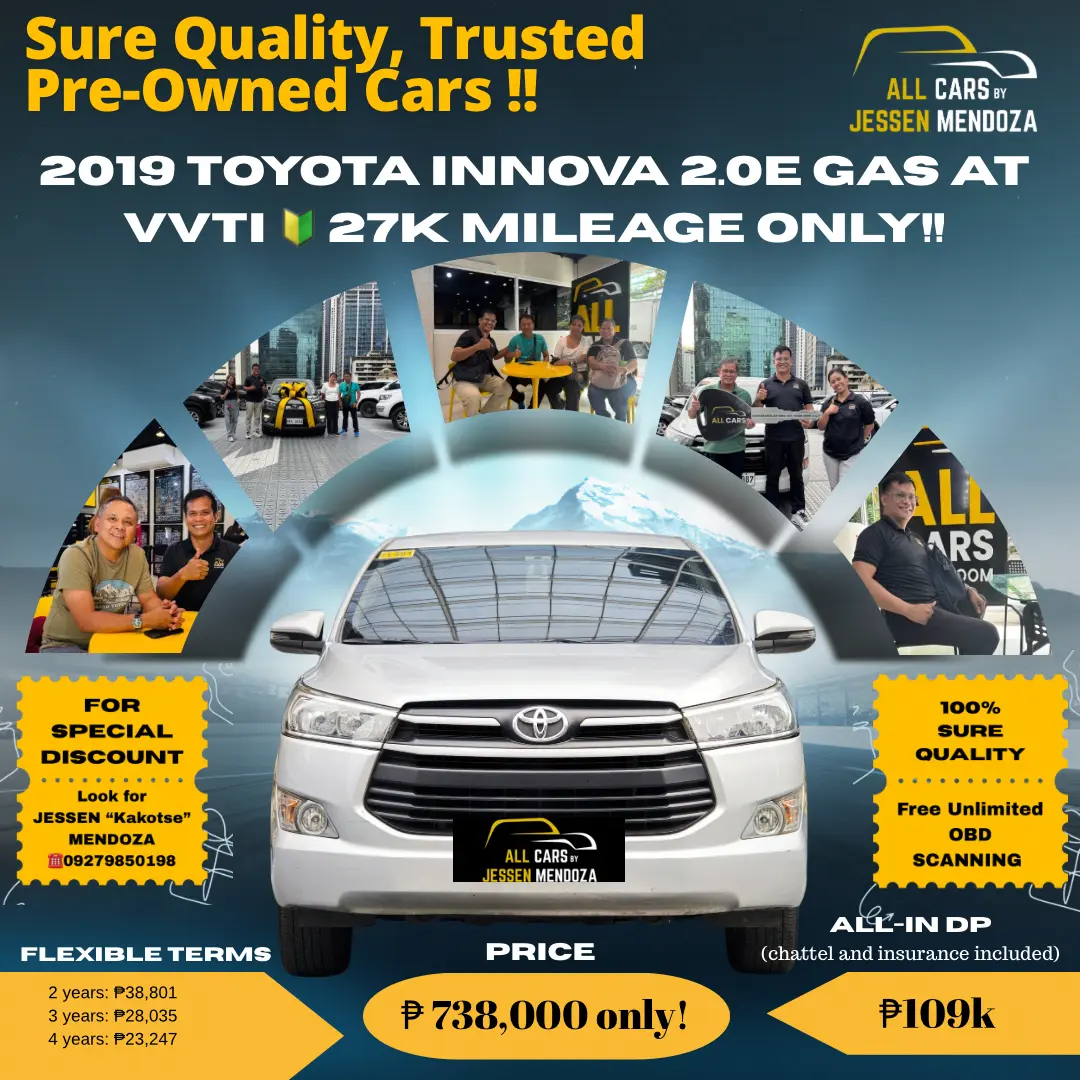 Buy Used Toyota Innova 2019 for sale only ₱738000 - ID878373